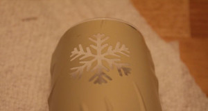 DIY Etched Glass Snowflake