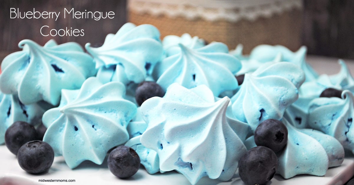Blueberry Meringue Cookies